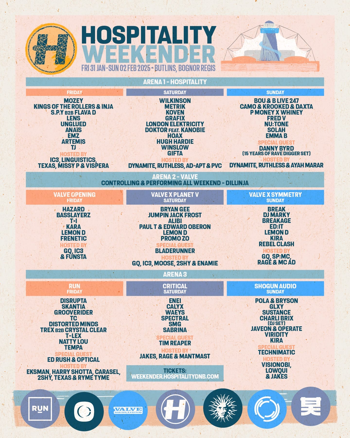 Hospitality announce line-up for inaugral Butlins Weekender