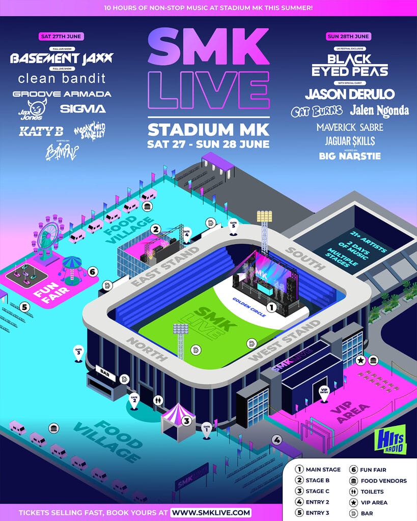 SMK Live adds second stage to Stadium MK festival